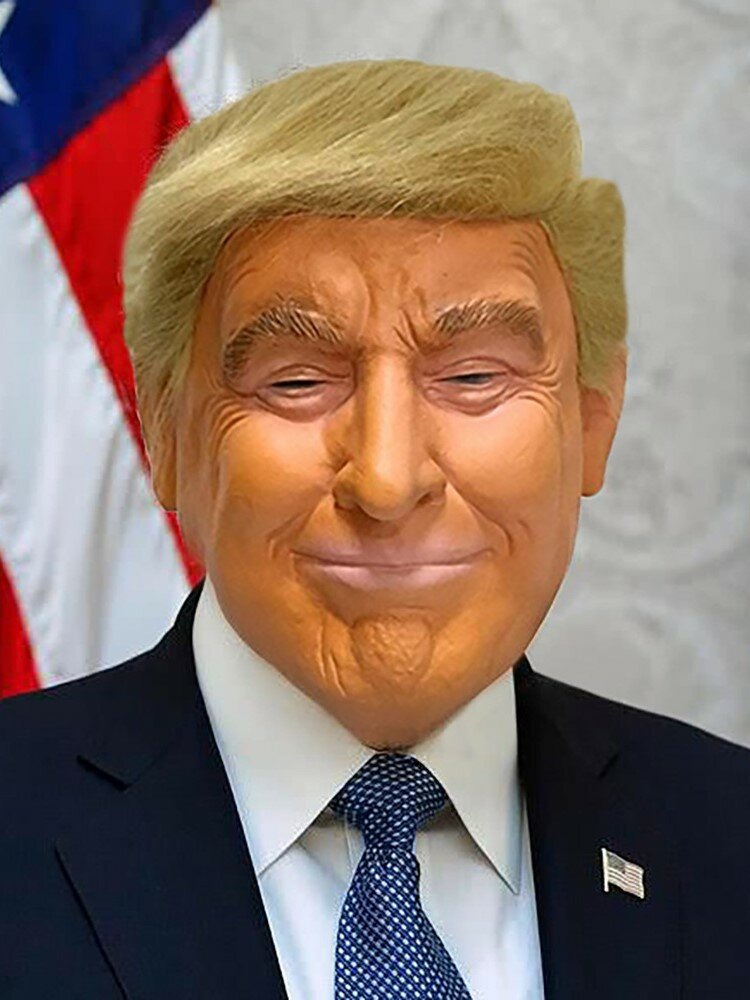 Маска "Дональд Трамп", латекс, размер 52-58, для праздников, бежевая