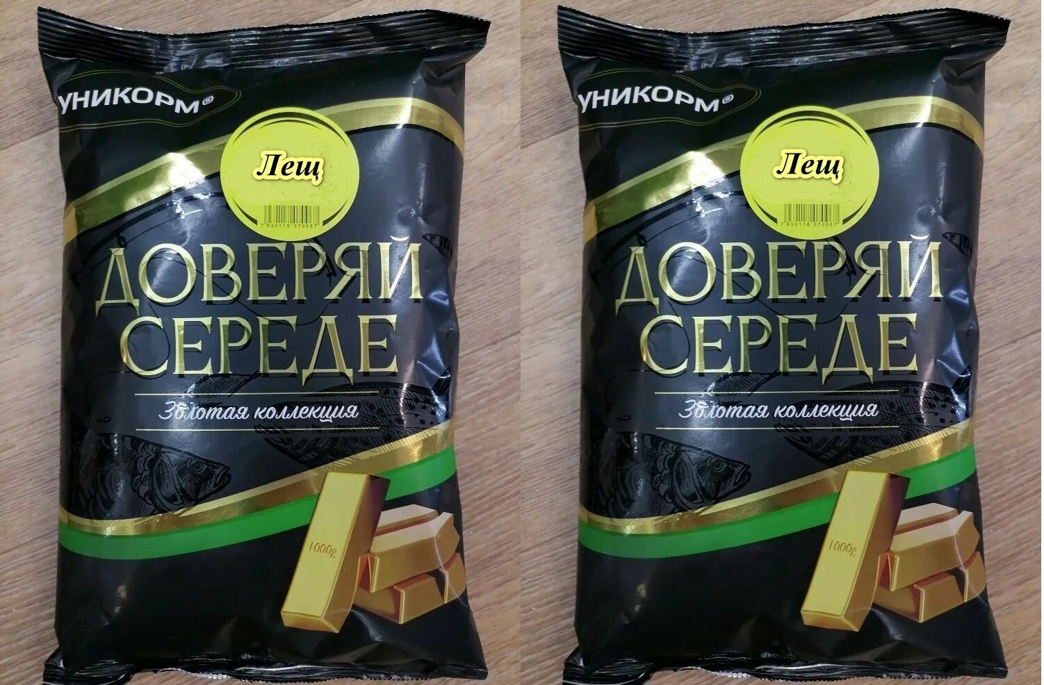 Прикормка уникорм Золотая коллекция Премиум 1кг Лещ 2 Упаковки