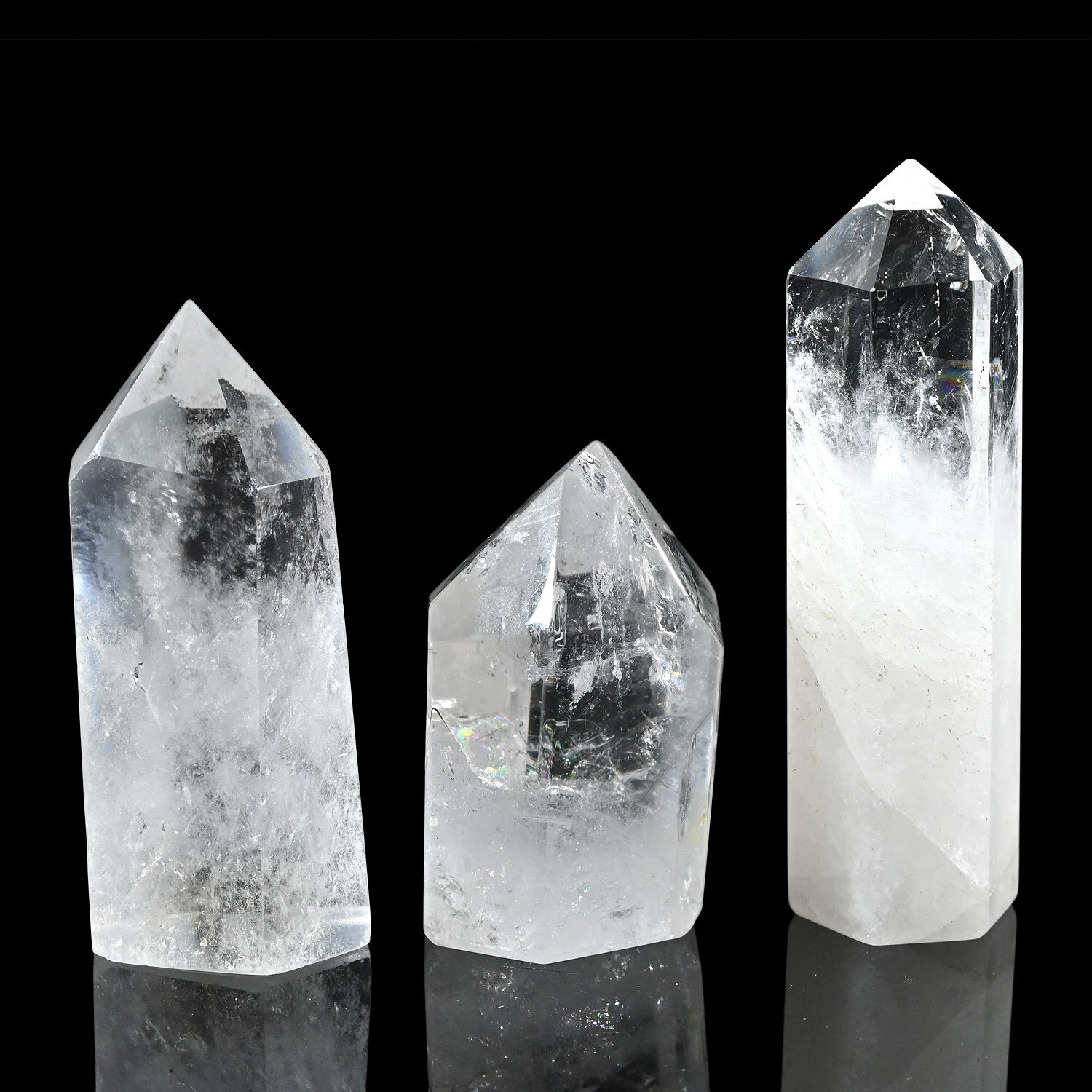 Кристалл горного хрусталя "Карандаш" 25*25*65мм, 70-79г (G). .