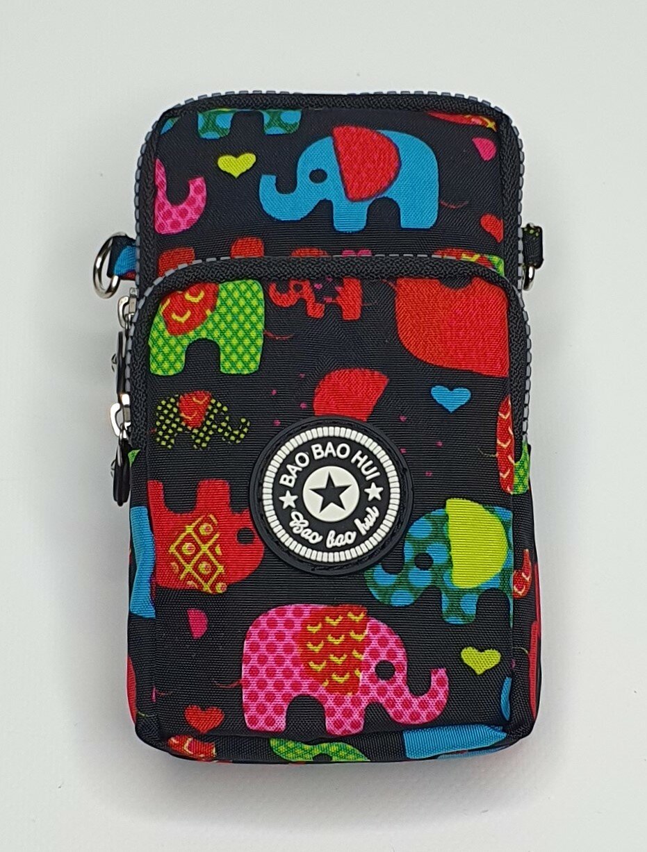 Сумка для мобильного телефона и мелочей, слоны
