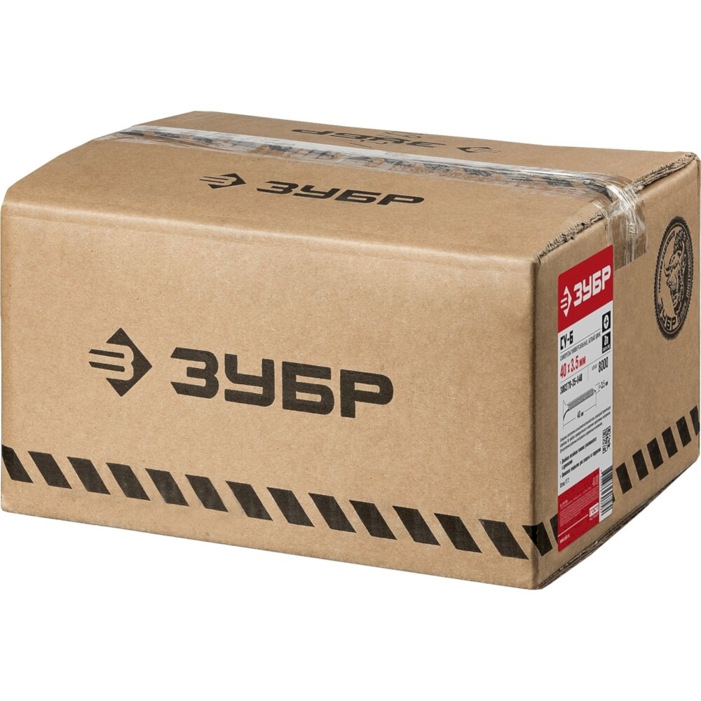 Универсальные саморезы белый цинк 40 x 3.5 мм 8 000 шт. ЗУБР СУ-Б 300370-35-040