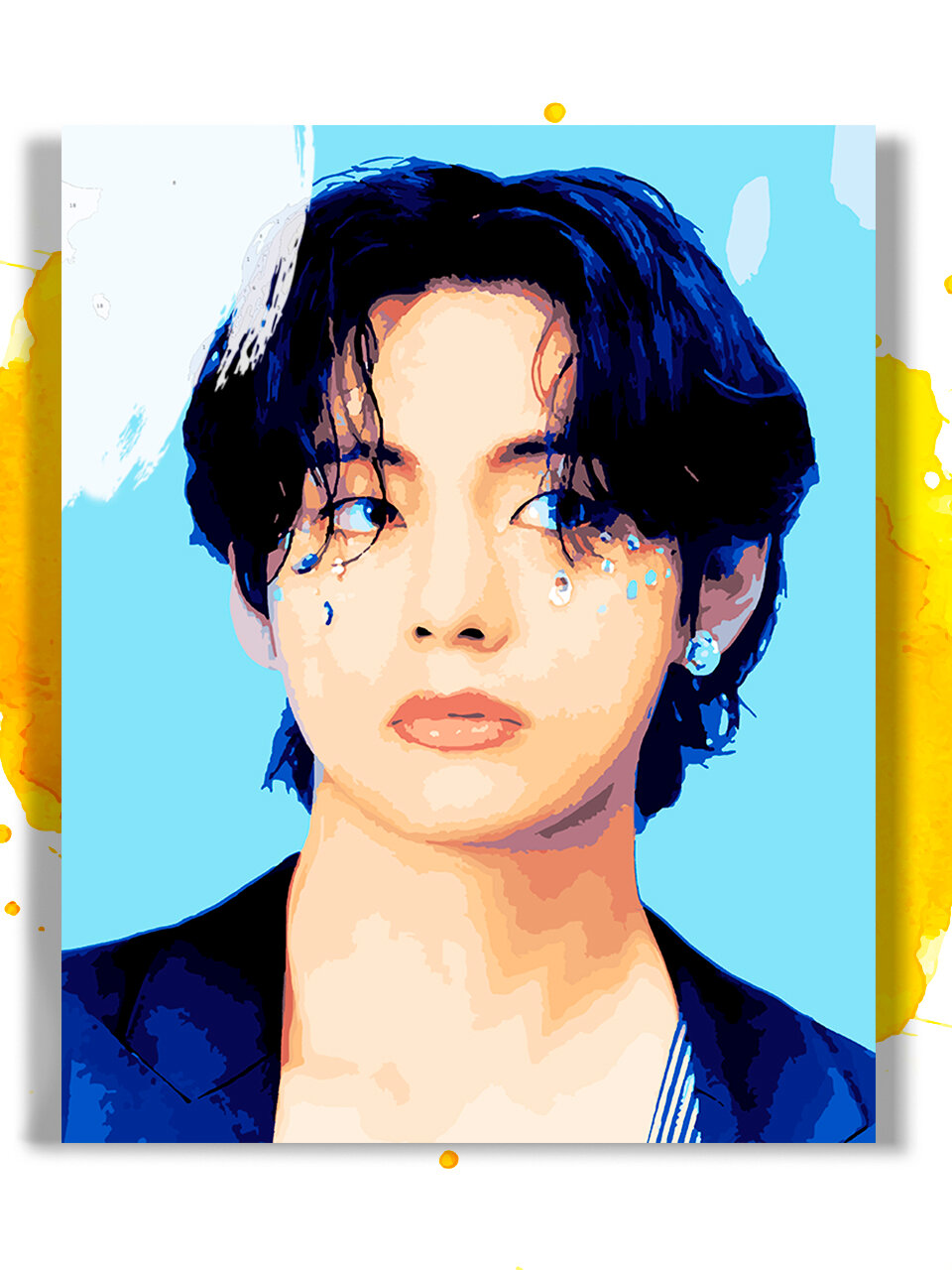 Картина по номерам на холсте BTS Map of the soul V Стразы, 30 х 40 см