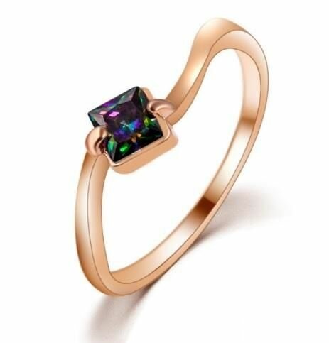 Кольцо Anikom, искусственный камень, циркон