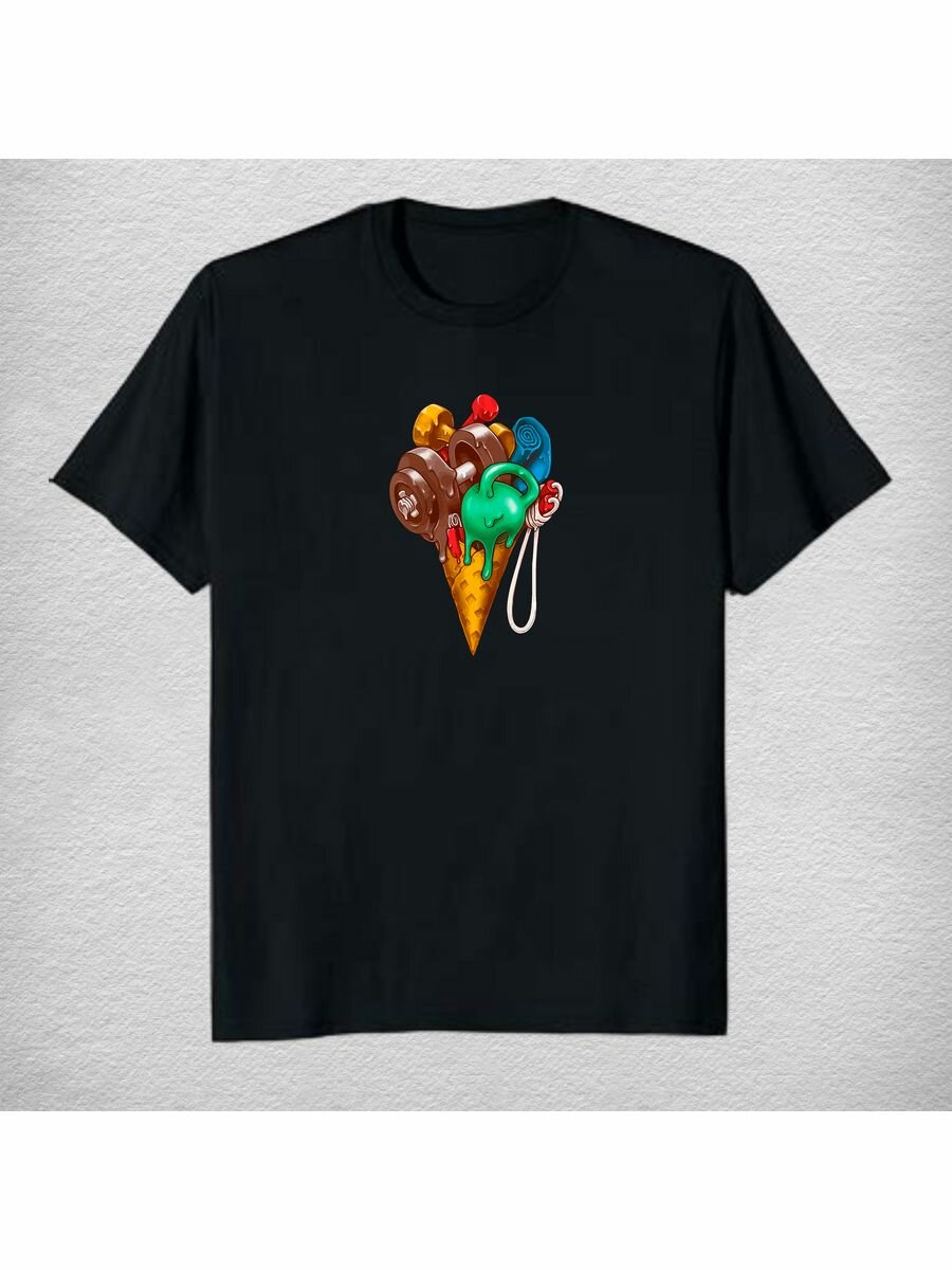 Футболка мороженое гантели