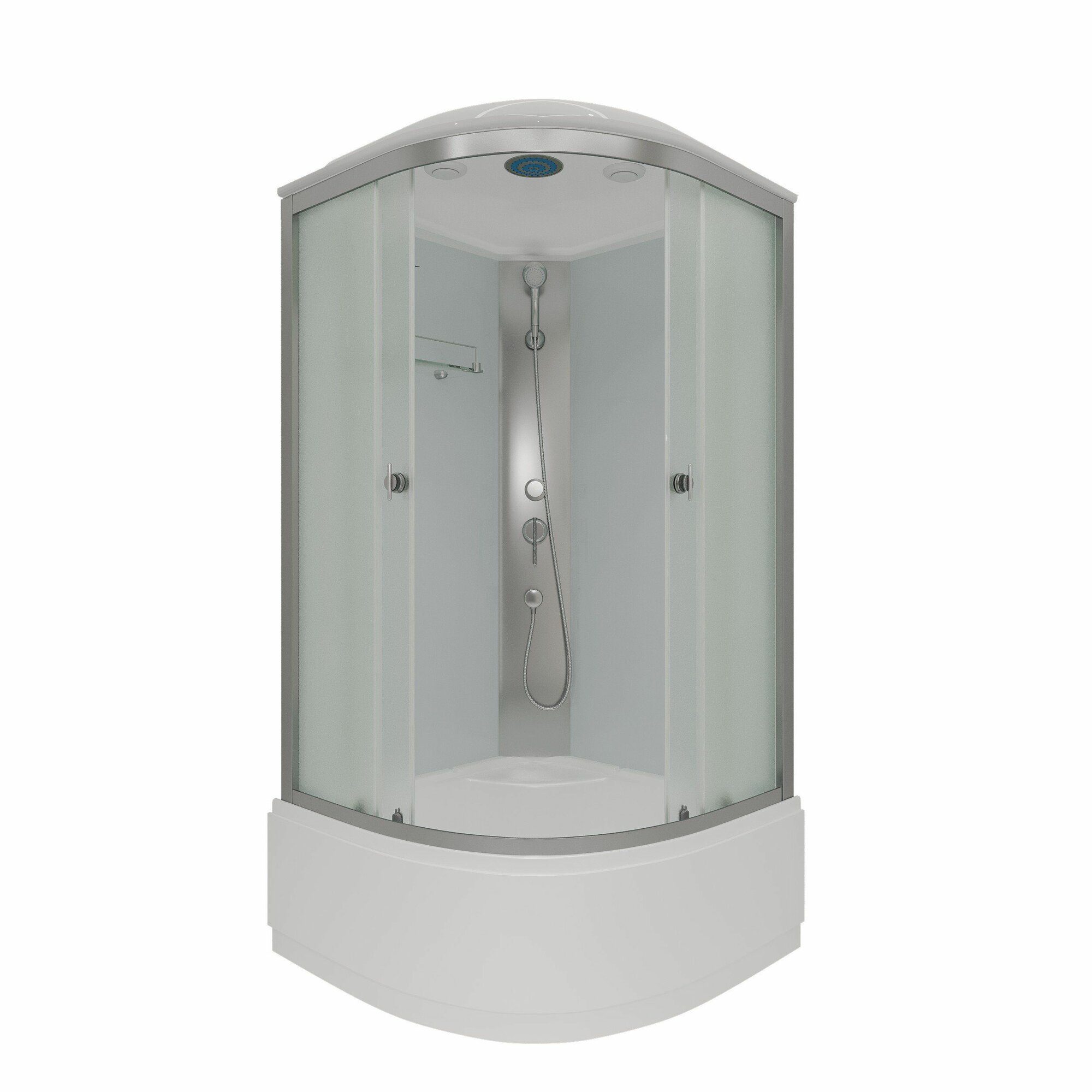 Душевая кабина ST3510TP-C3, высокий поддон, матовое стекло, 100х100х215 см.