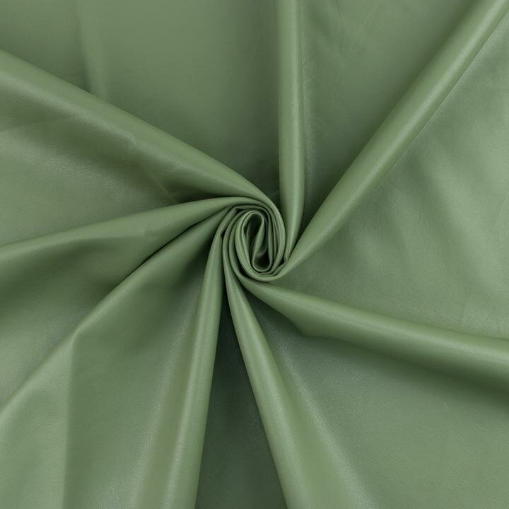 Эко-кожа на вискозной основе, цвет оливковый, 33*70 см, плотность 310 гр