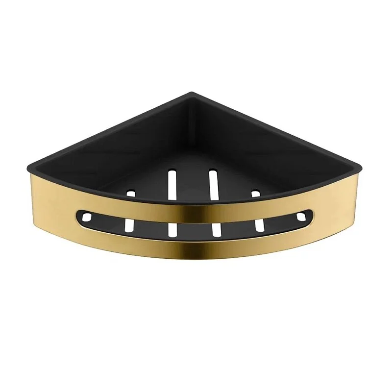 Полка решетка для душа угловая матовое золото Schein 9326BG