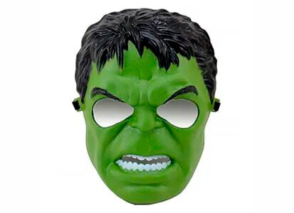 Маска халк HULK плотный пластик, цвет зеленый, черный, размер универсальный — фото 1