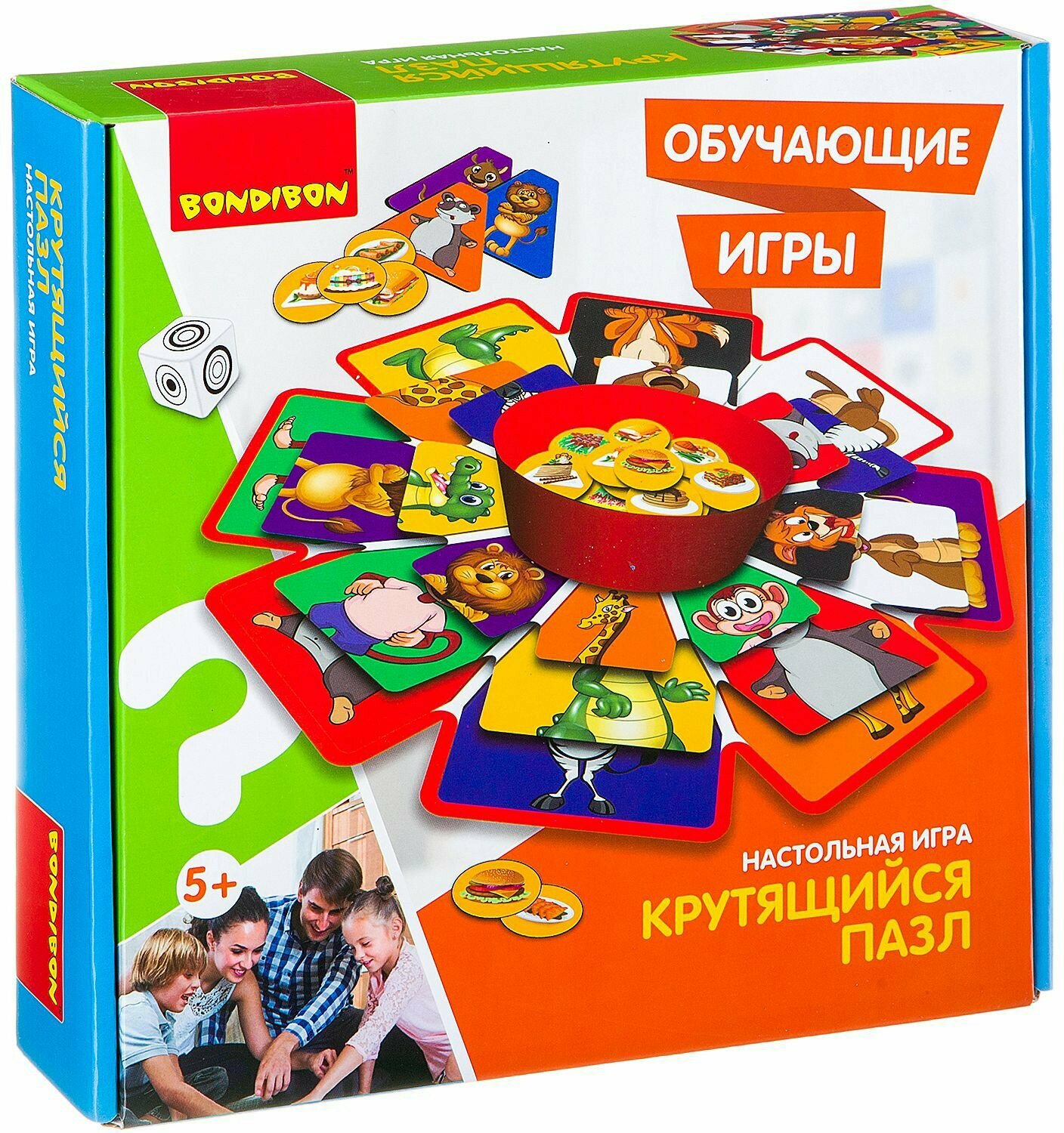 Игра настольная обучающая "Крутящийся пазл" (ВВ2418)