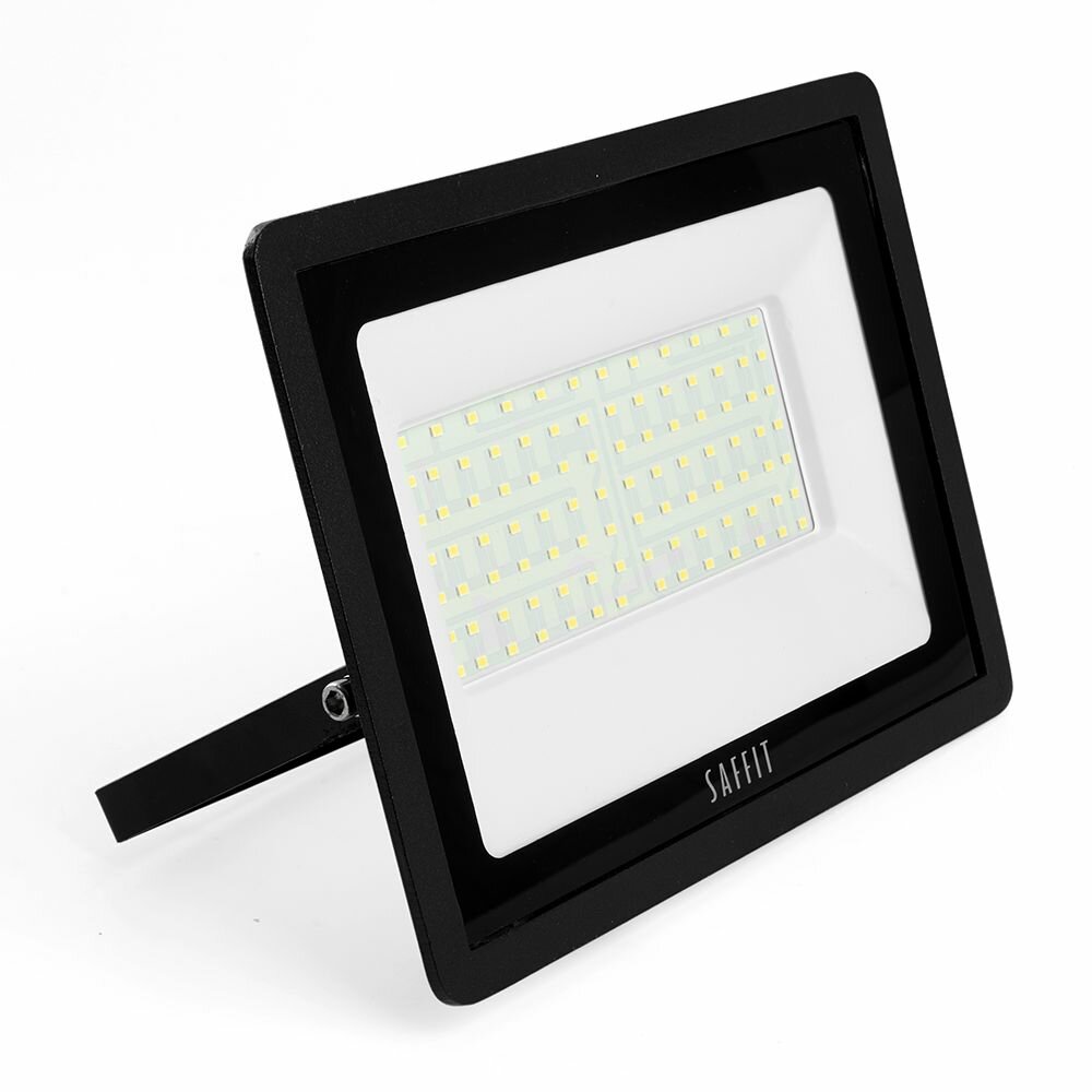 Прожектор LED многоматричный Saffit SFL90-100 W156xL188xH26 мм цвет черный, арт. 55068