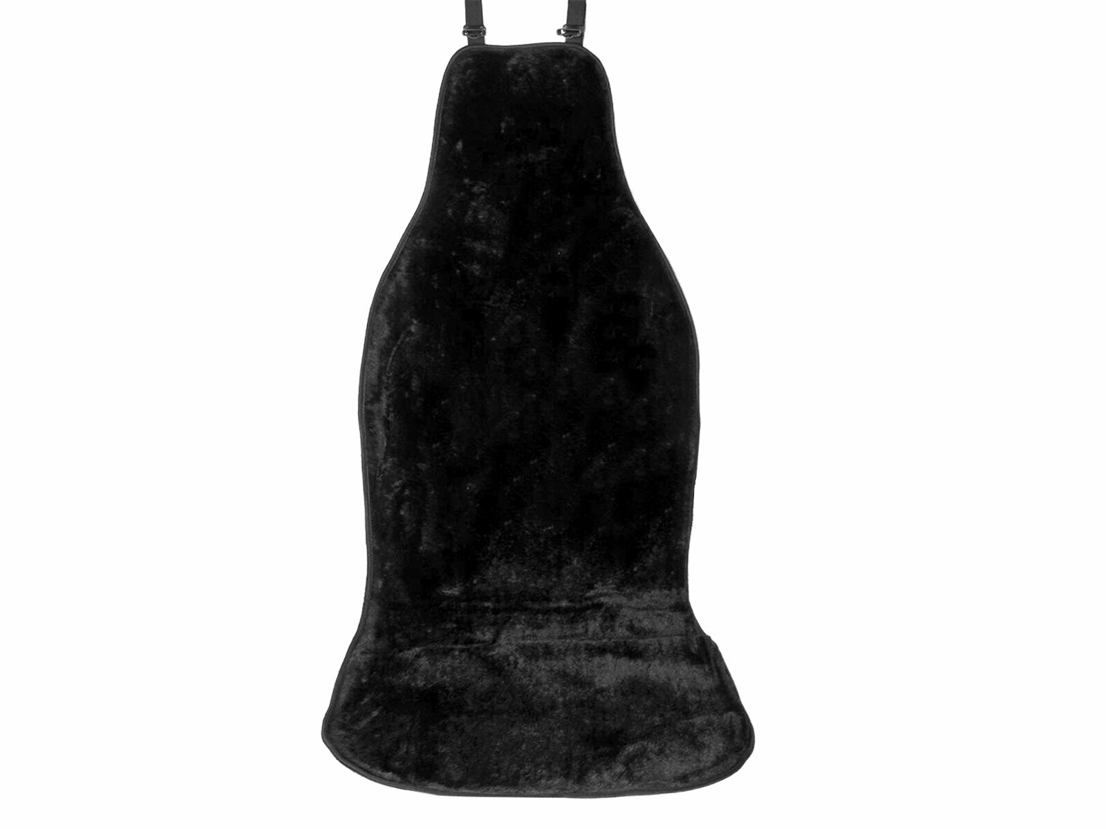 Накидка на сиденье, мех искусственный, для салона авто, черная