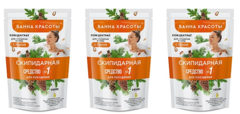 Концентрат для принятия ванны с пеной Фито косметик Ванна красоты, скипидарная, 250 мл, 3 шт