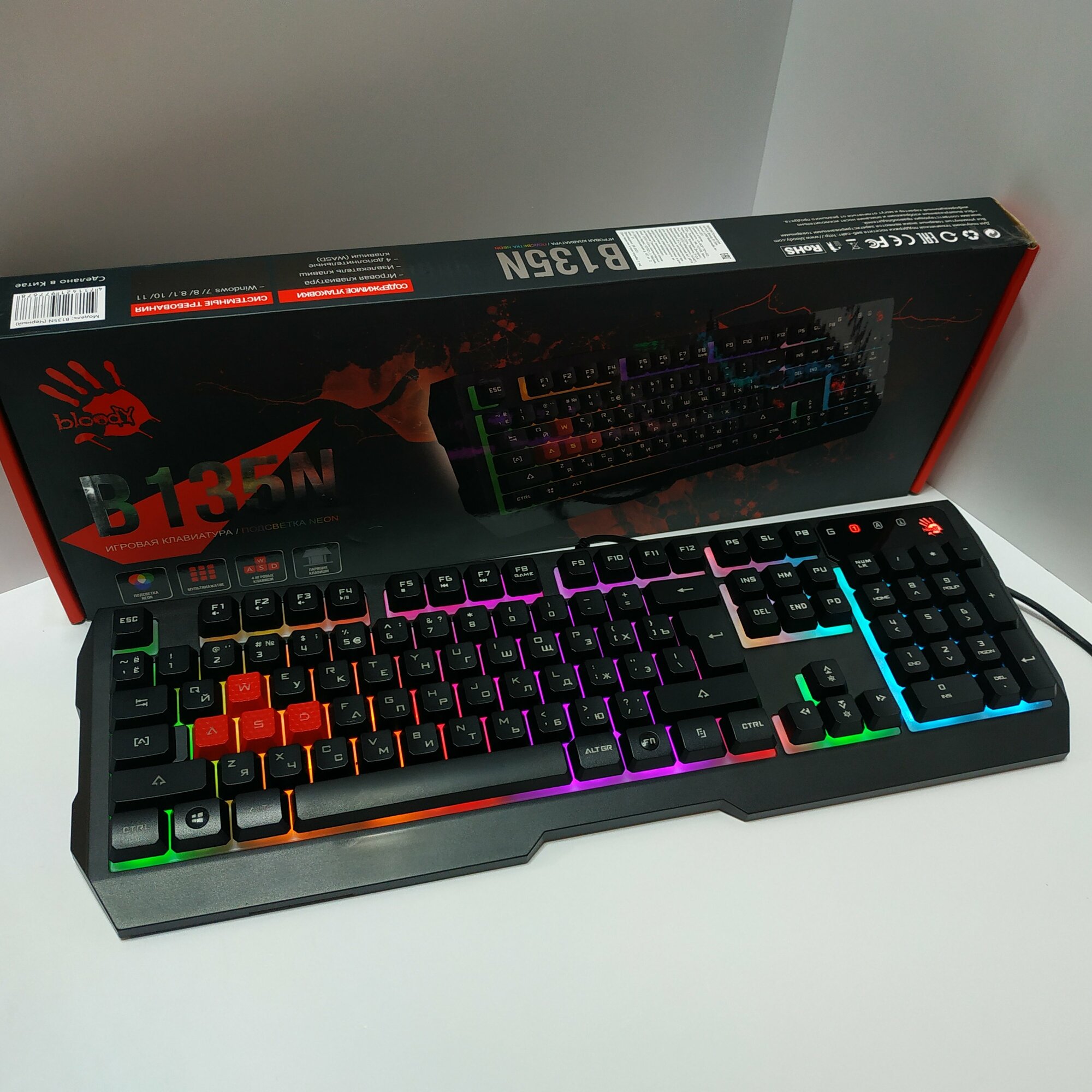 Клавиатура A4TECH Bloody B135N с подсветкой USB