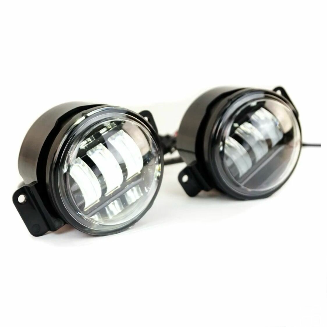 LED Светодиодные противотуманные фары (ПТФ) Sal-man, для Ford Focus, Ford Kuga, Однорежимные, 3 линзы, 50w, с четкой светотеневой границей