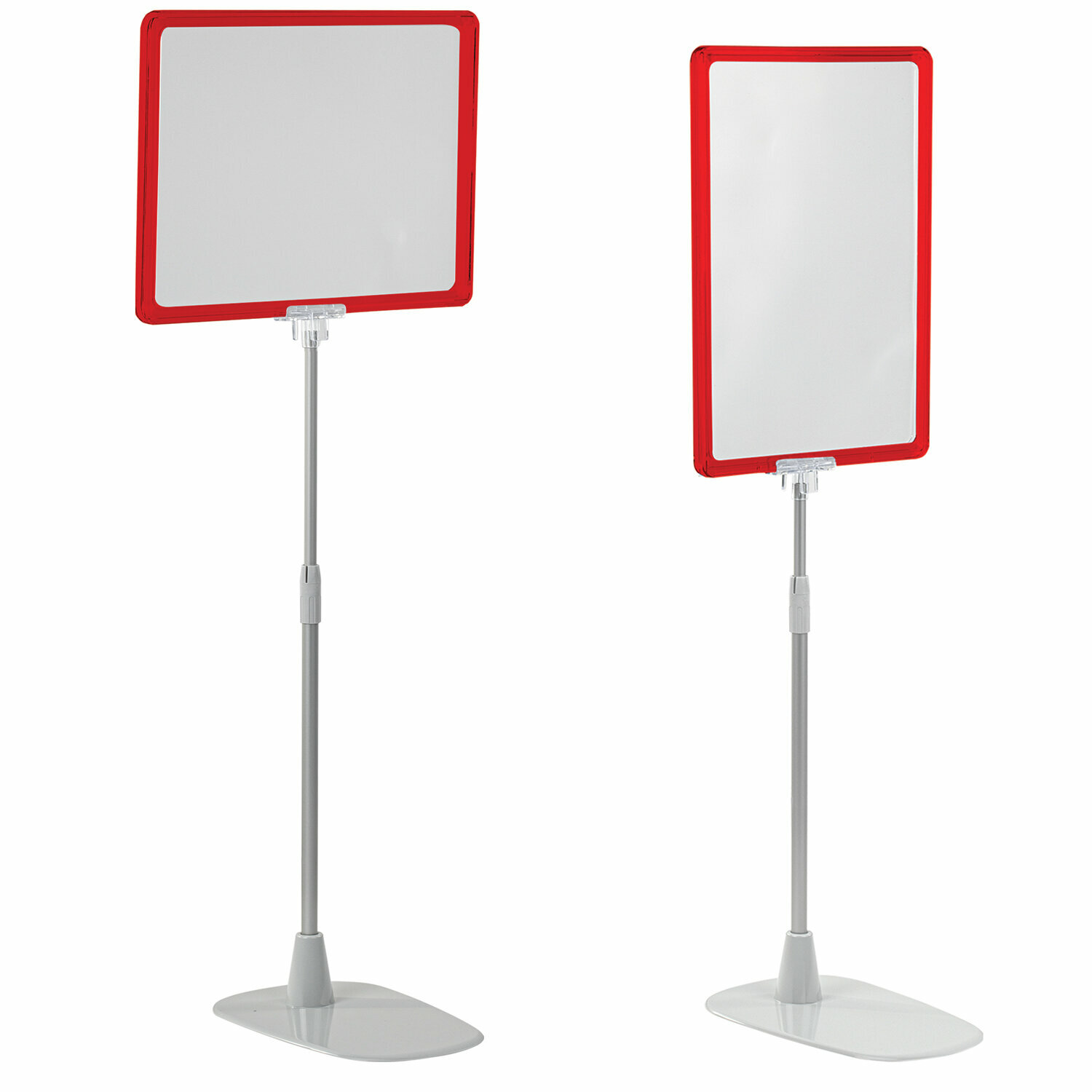 Стойка-инфодержатель EPG напольная, А4, H трубки до 55 см, красная, 2 шт (202357)