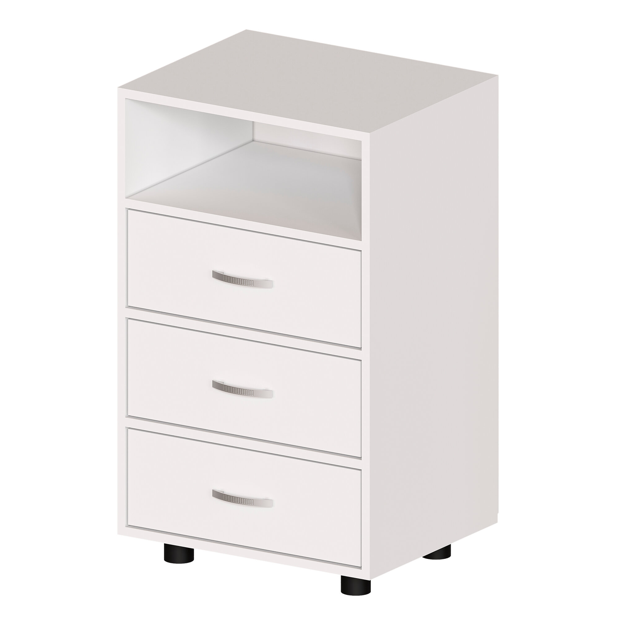 Комод СитиМебель-6 Ширина 50 см, Глубина 40 см, Высота 83 см, цвет: белый
