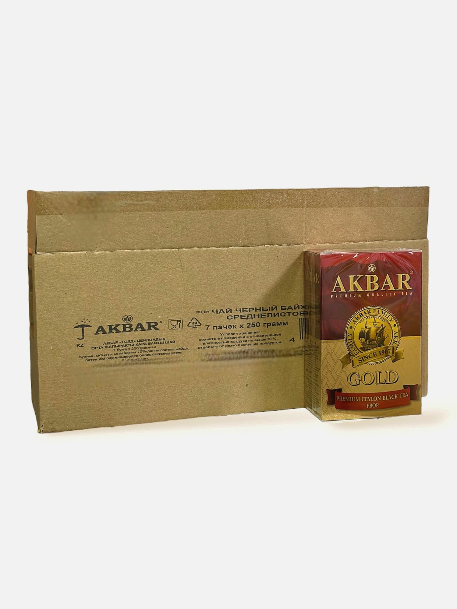Чай черный AKBAR GOLD цейлонский среднелистовой, 7*250 г