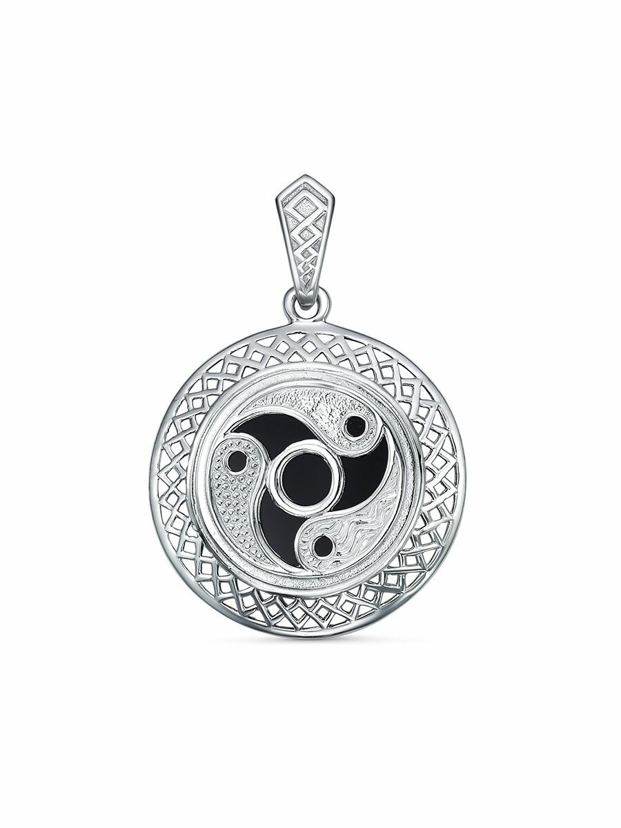 Подвеска, серебро, 925 проба, родирование, агат