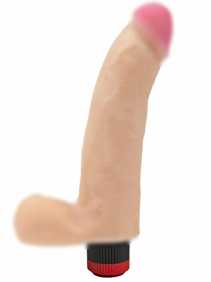 Вибратор-фаллоимитатор из киберкожи, телесный, реалистичный, 24см