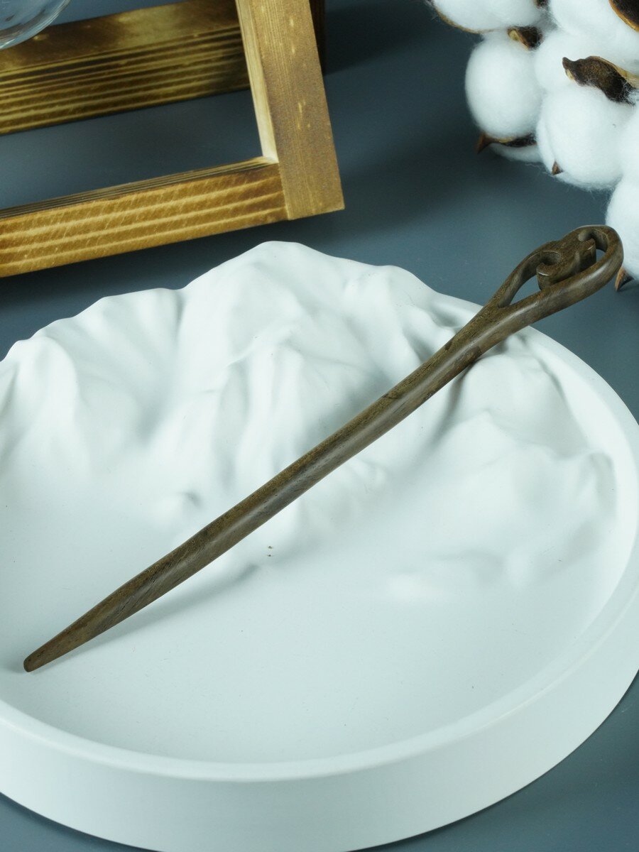 Китайская палочка, шпилька для волос. Из дерева, сандаловая 17 см.