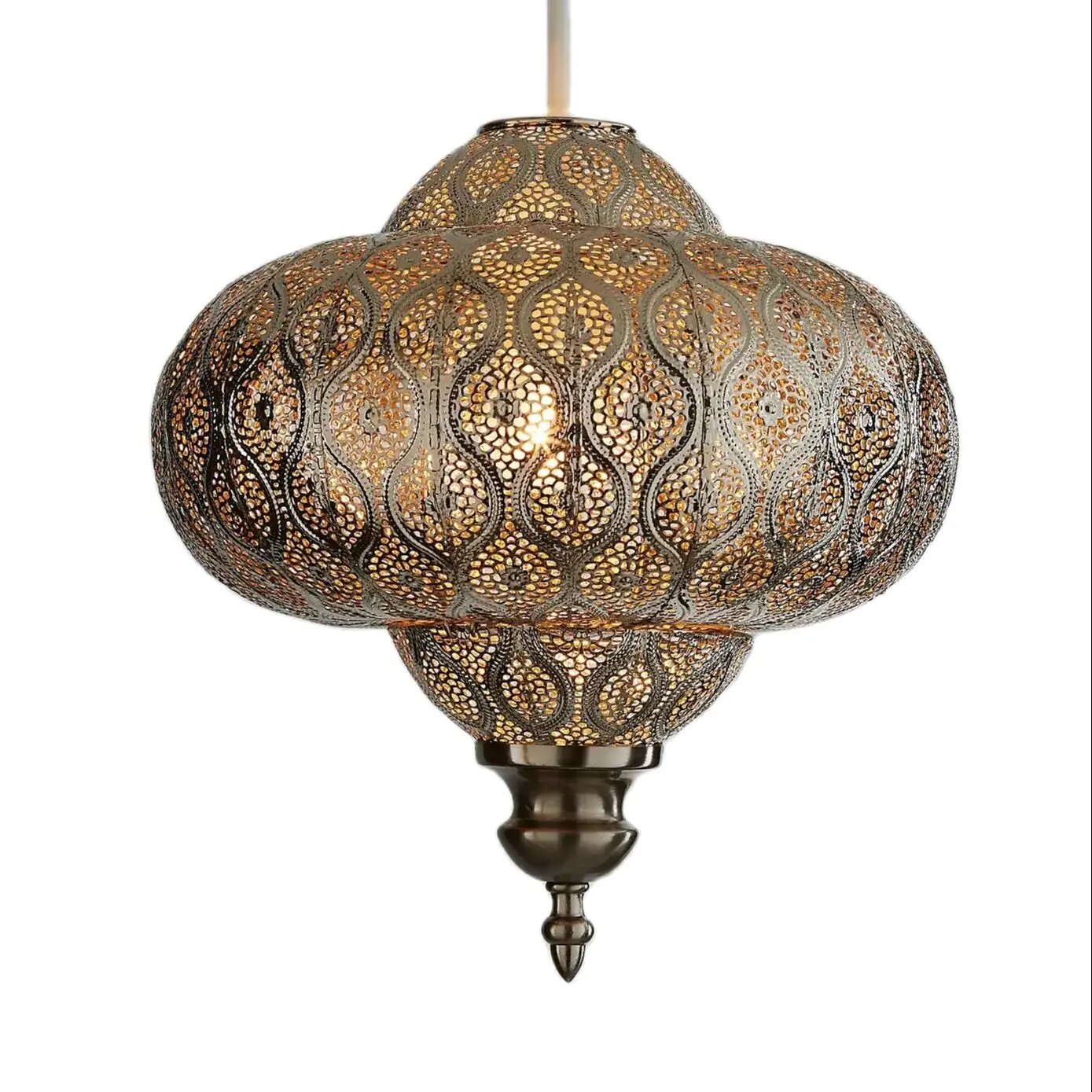 Абажур Lucena Fretwork Silver с комплектом для освещения — фото 1