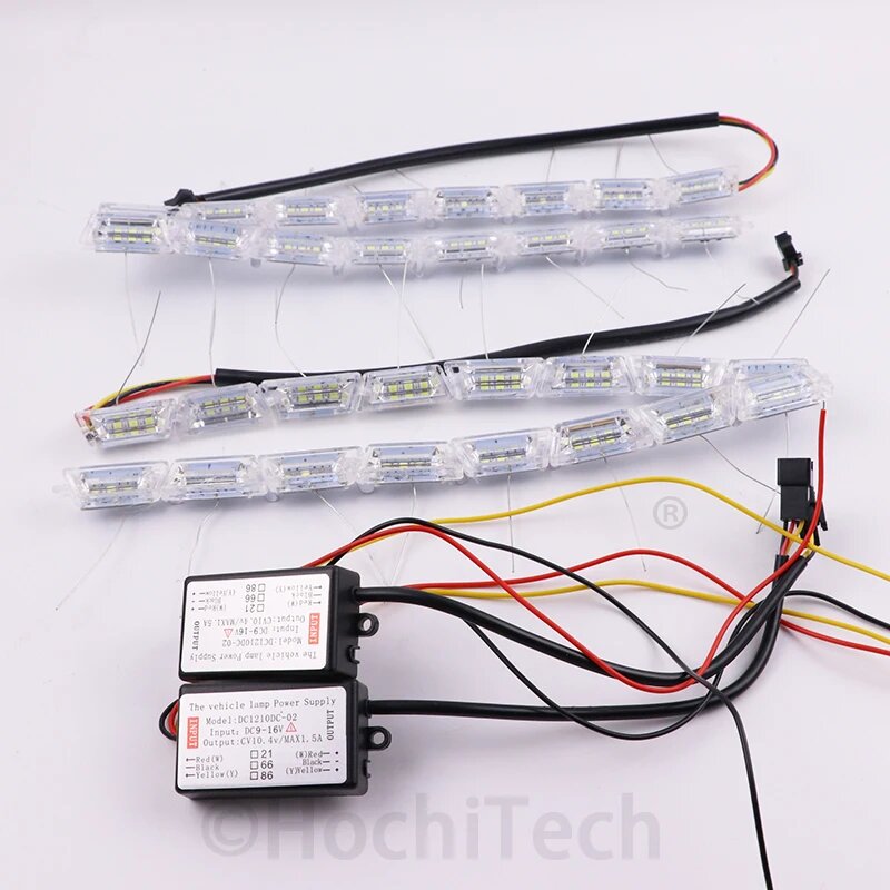 2 шт, гибкая светодиодная лента для дневных ходовых огней