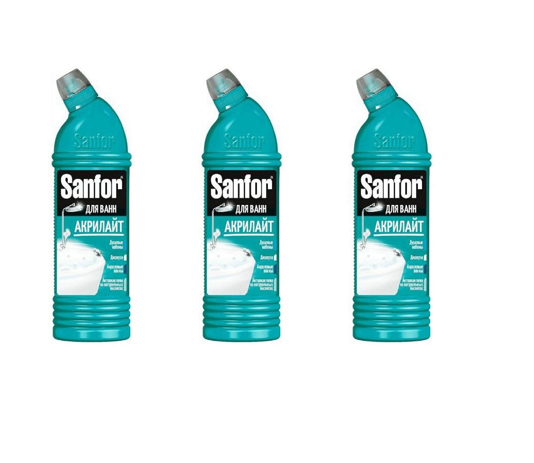 Sanfor Гель для чистки акриловых ванн 750гр, 3 уп