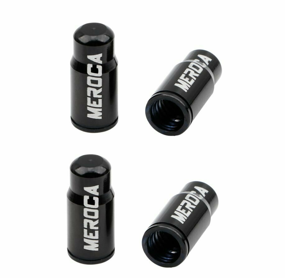 Колпачок на нипель FV (Presta) алюминиевый MEROCA 4шт. черный