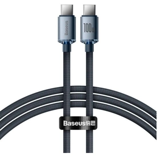 Кабель Baseus USB-C - USB-C, 100 Вт, 1.2 м, черный