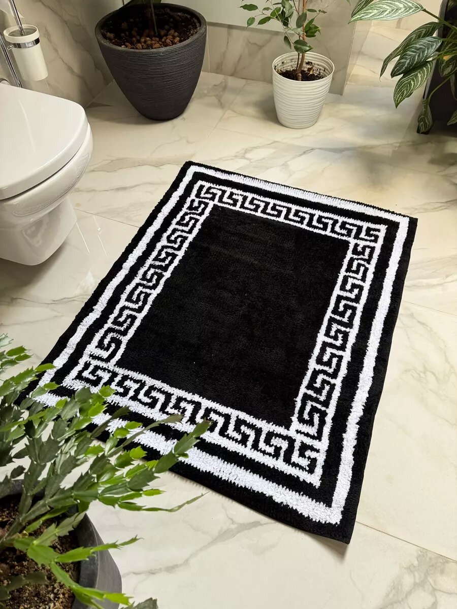 Ковровая дорожка Natali's Carpets на пол из микрофибры черная 80х300