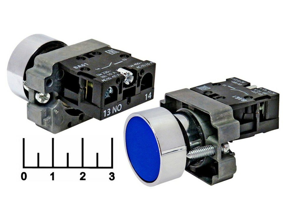 Кнопка 3SA8-BA61 синяя без фиксации