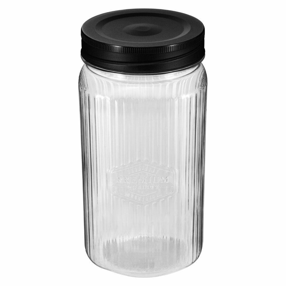 Банка д/сыпучих продуктов БП Premium 1,3л черный Арт.440200313