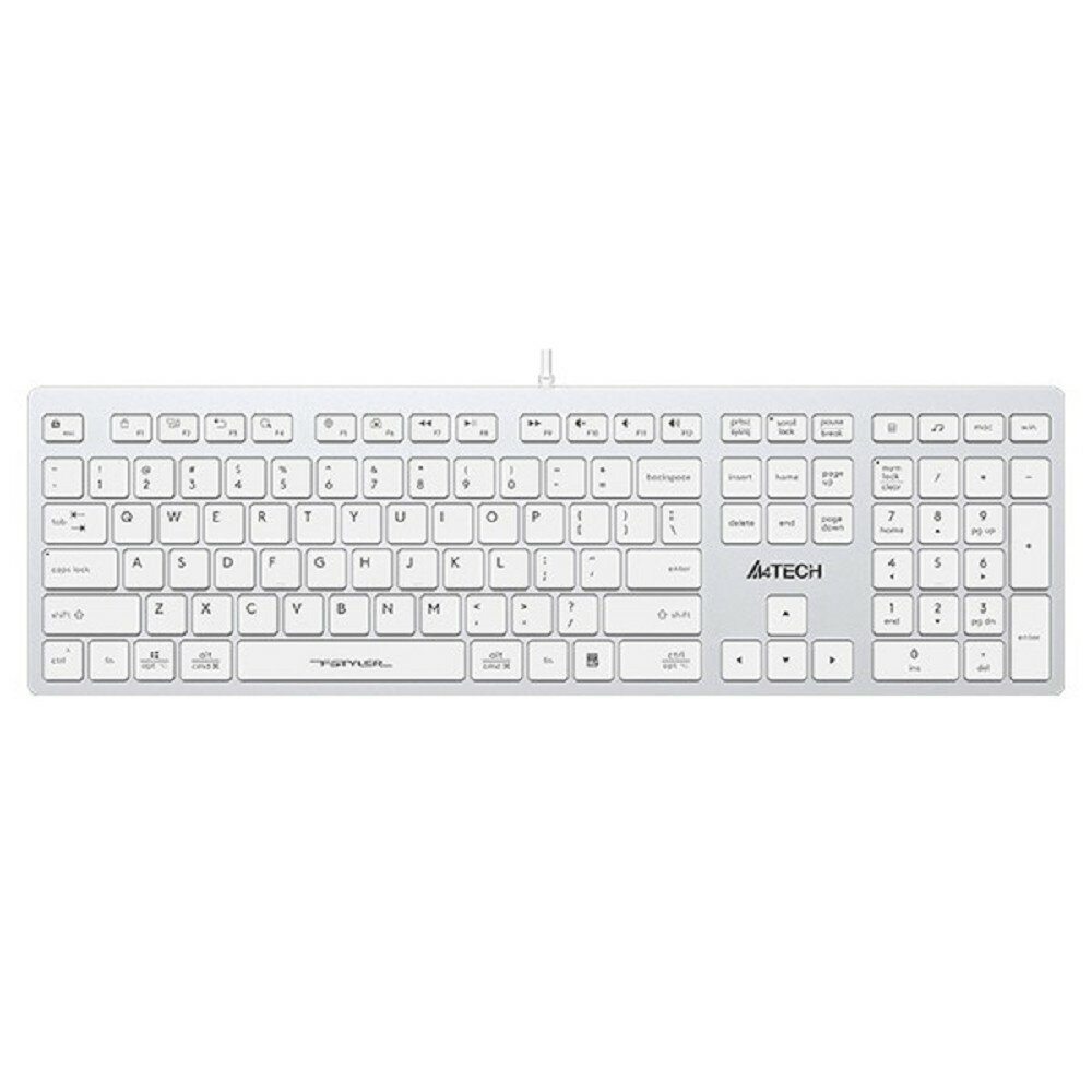 A4Tech Клавиатура Fstyler FX50 белый USB slim Multimedia FX50 WHITE