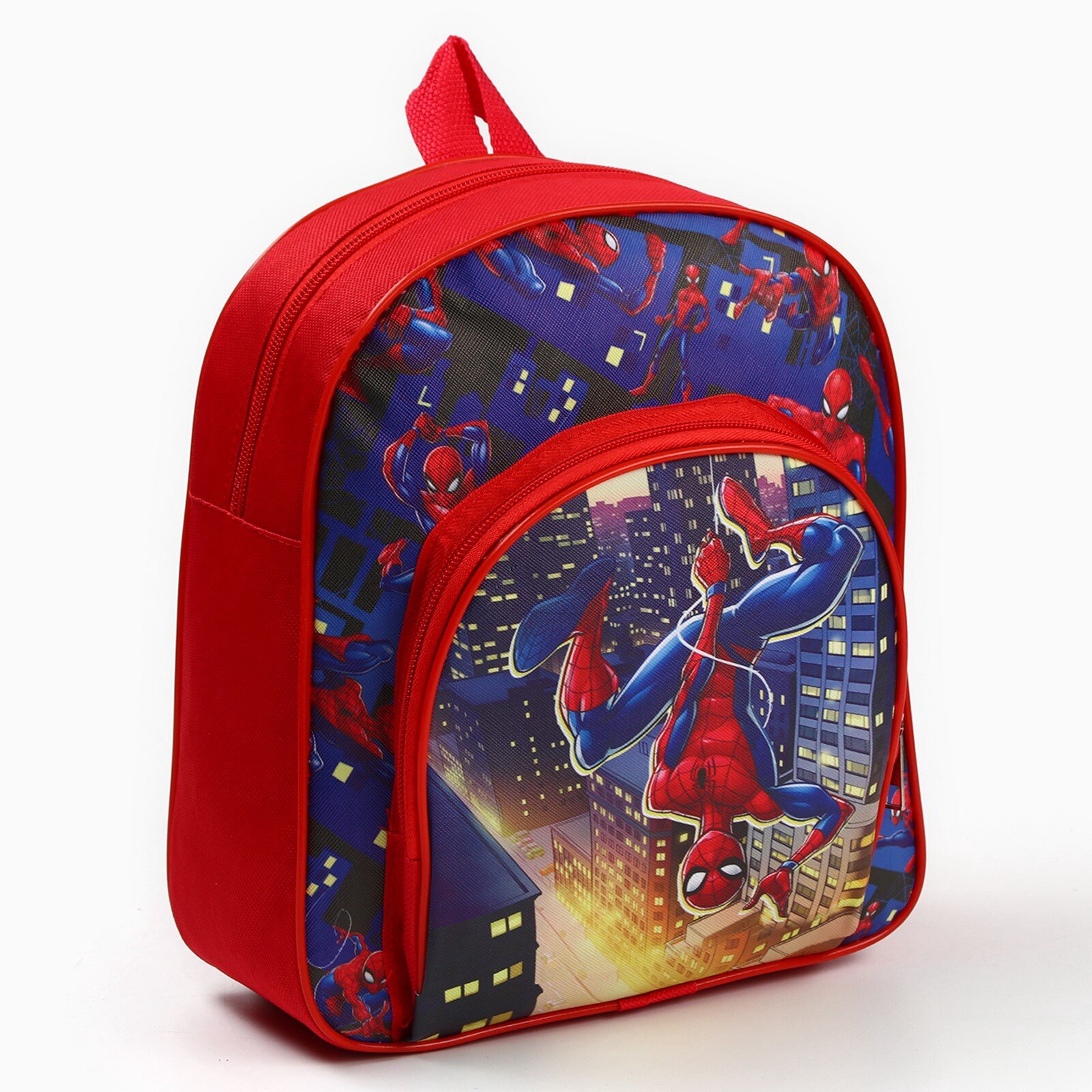 Рюкзак детский для мальчика с карманом, 25×24×9 см, Человек-паук, 10500631
