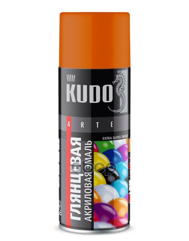 Аэрозольная краска "Эмаль универсальная быстросохнущая RAL в баллончике" акриловая, глянцевая, Оранжевая RAL 2004, аэрозоль, .