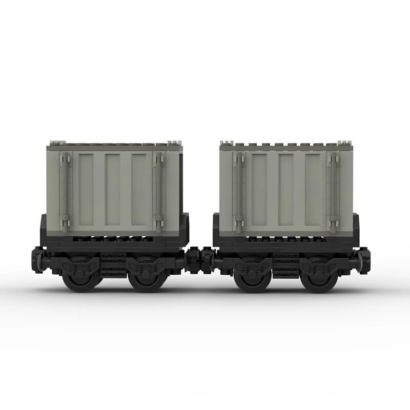 MOC Мини строительные блоки ретро вагон поезда Two carriages