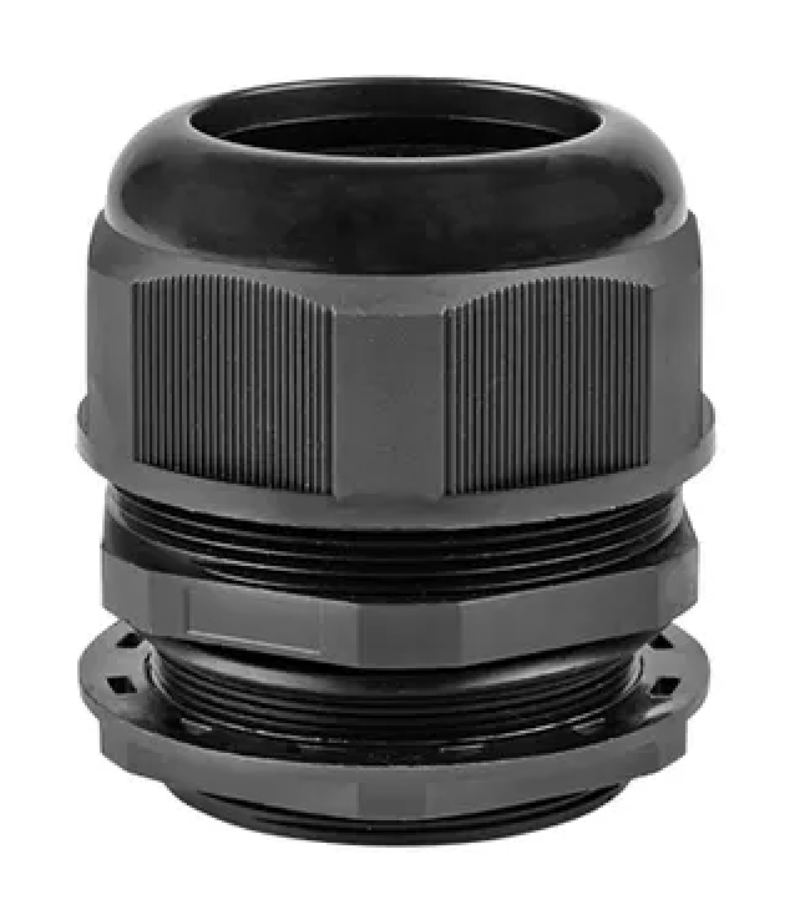 Сальник EKF / ЕКФ PROxima для ввода кабеля в щитовое оборудование, полиамид черный, степень защиты IP68, резьба MG25 с шагом 1.5мм, диаметр 13-18мм / электрика