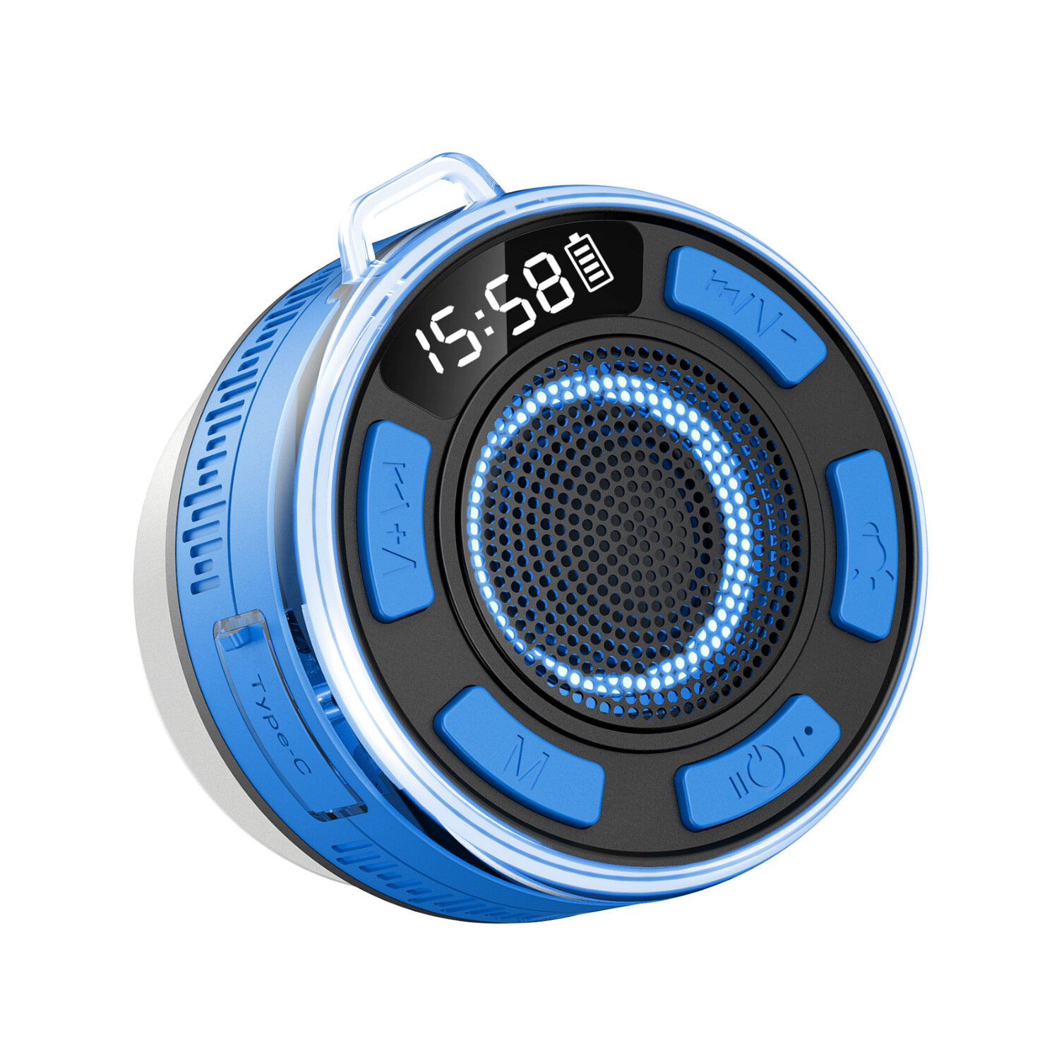 Беспроводные Bluetooth наушники S3 синие Hi-Fi индикатор заряда TWS