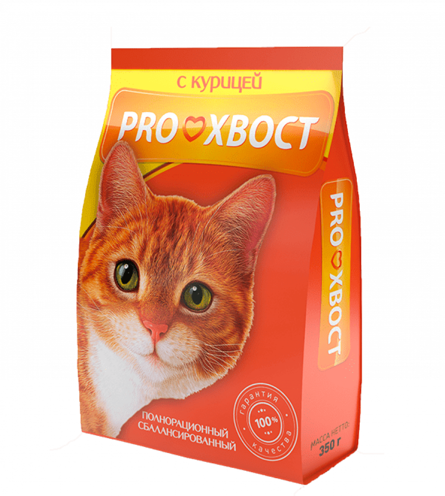 Корм ProХвост для кошек курица, 350г