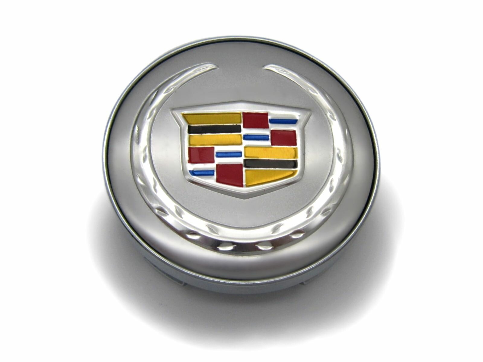 Колпачок, заглушка на литой диск Cadillac silver 60/56 мм, 1 шт.