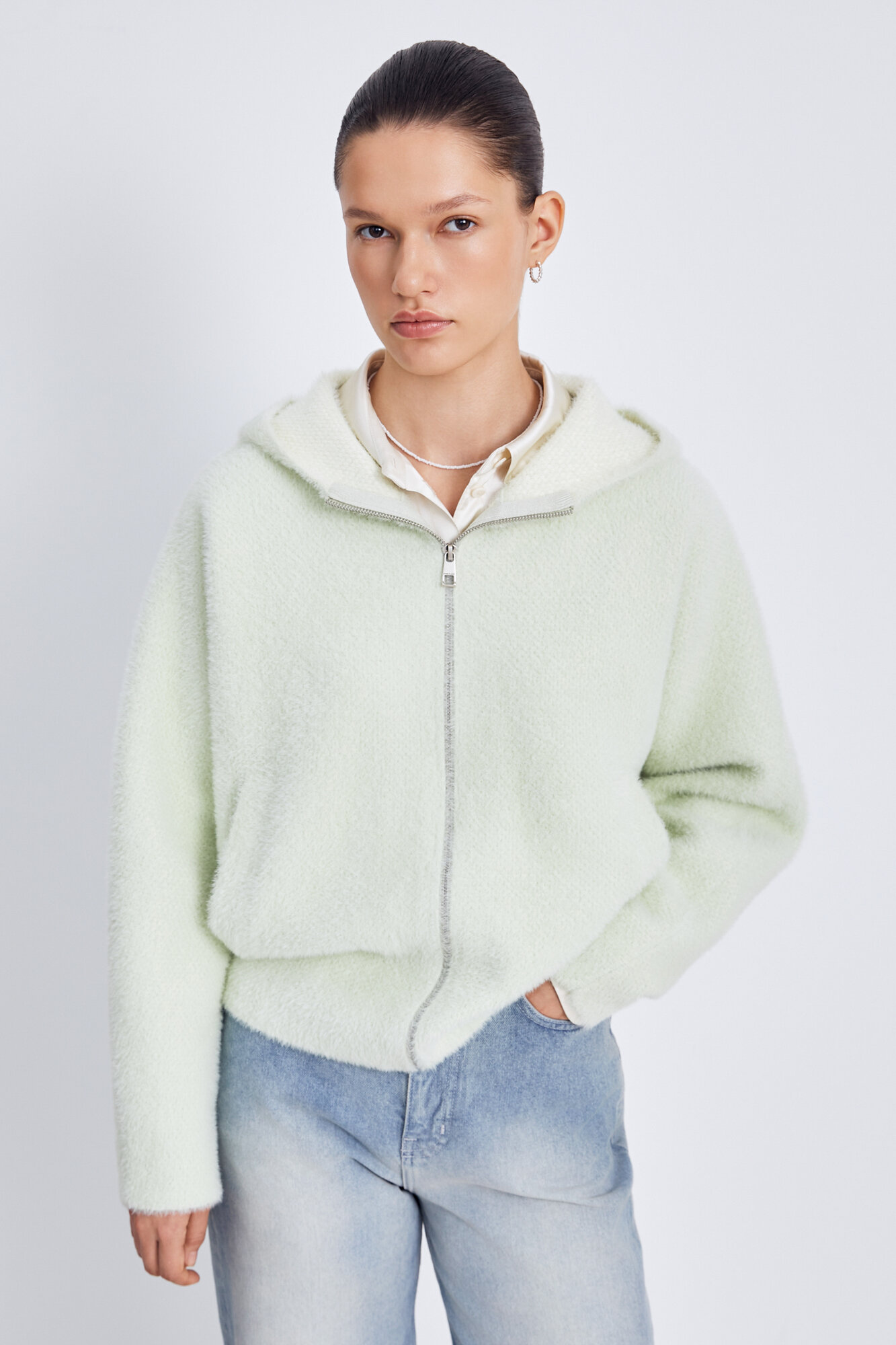 Кардиган Трикотажный кардиган на молнии