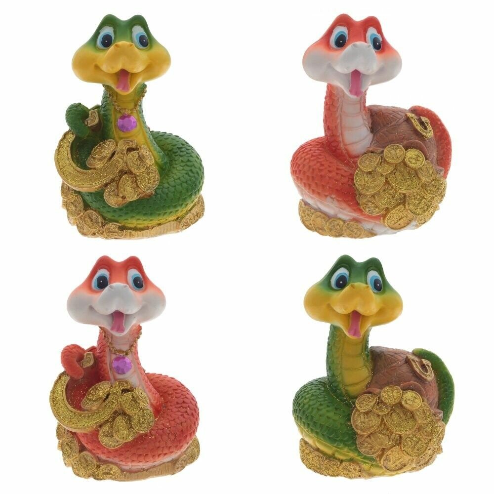 Копилка "Змея", 7х7х10 см, 4 вида, 1 штука