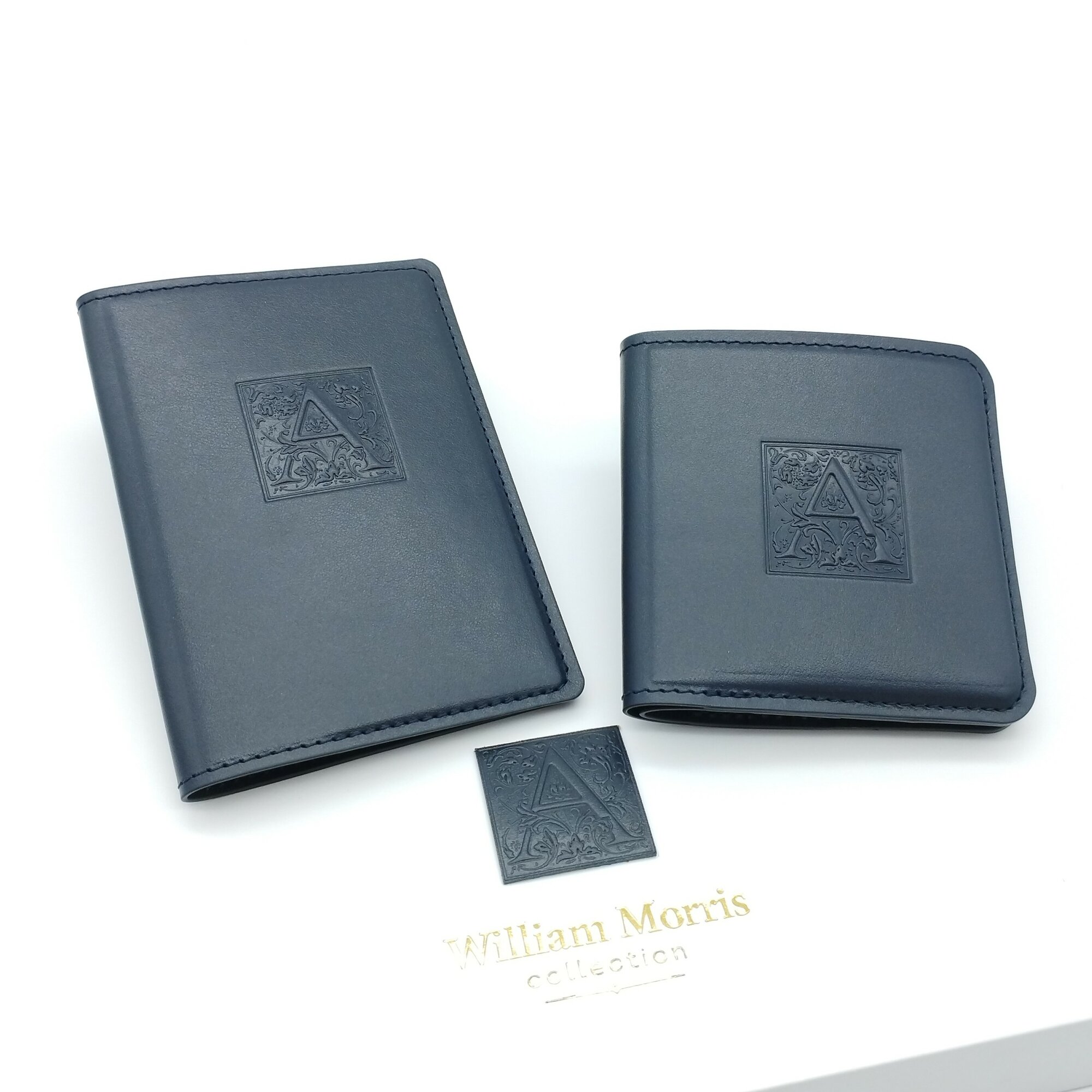 Подарочный набор для Мужчин William Morris Обложка для Документов, Кошелек. монограмма "А"
