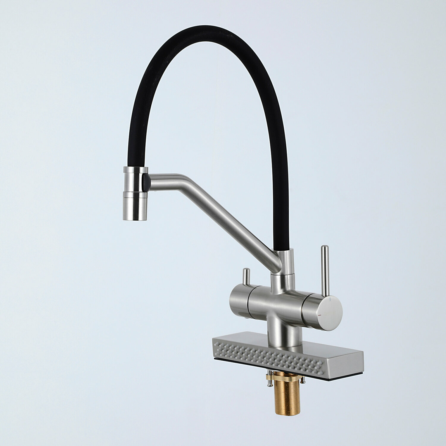 Смеситель Gappo G4098-5, для кухни, гибкий излив, латунь, сатин