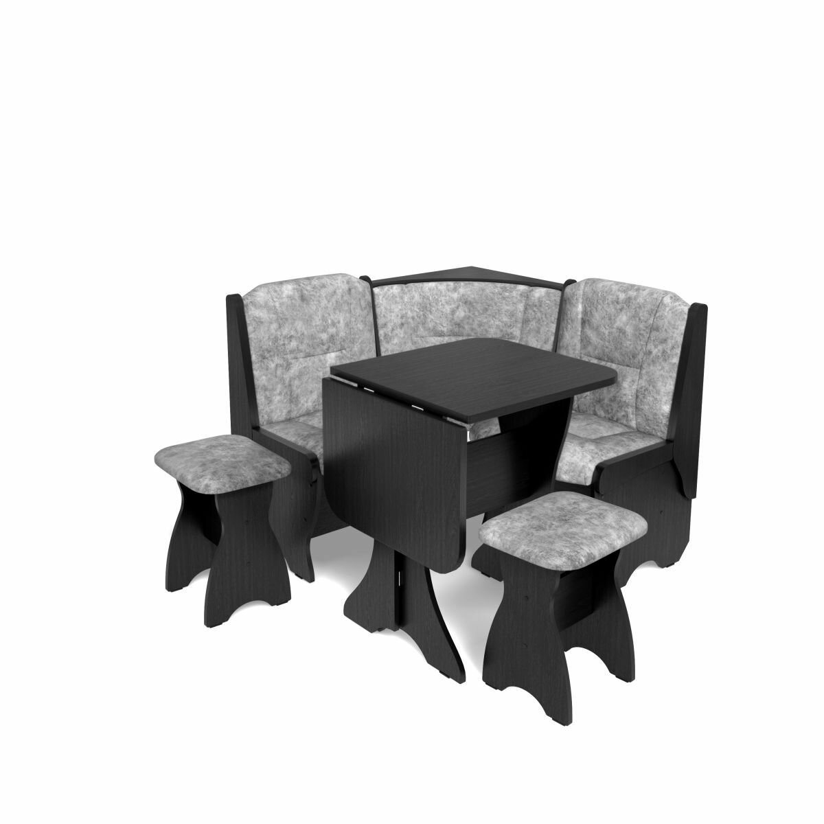 Кухонный уголок Грация Венге/Велюр Графит/Венге