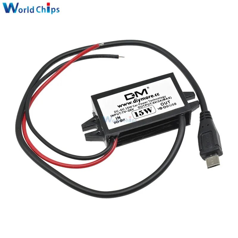 Diymore DC-DC Step Down Buck Converter Micro USB