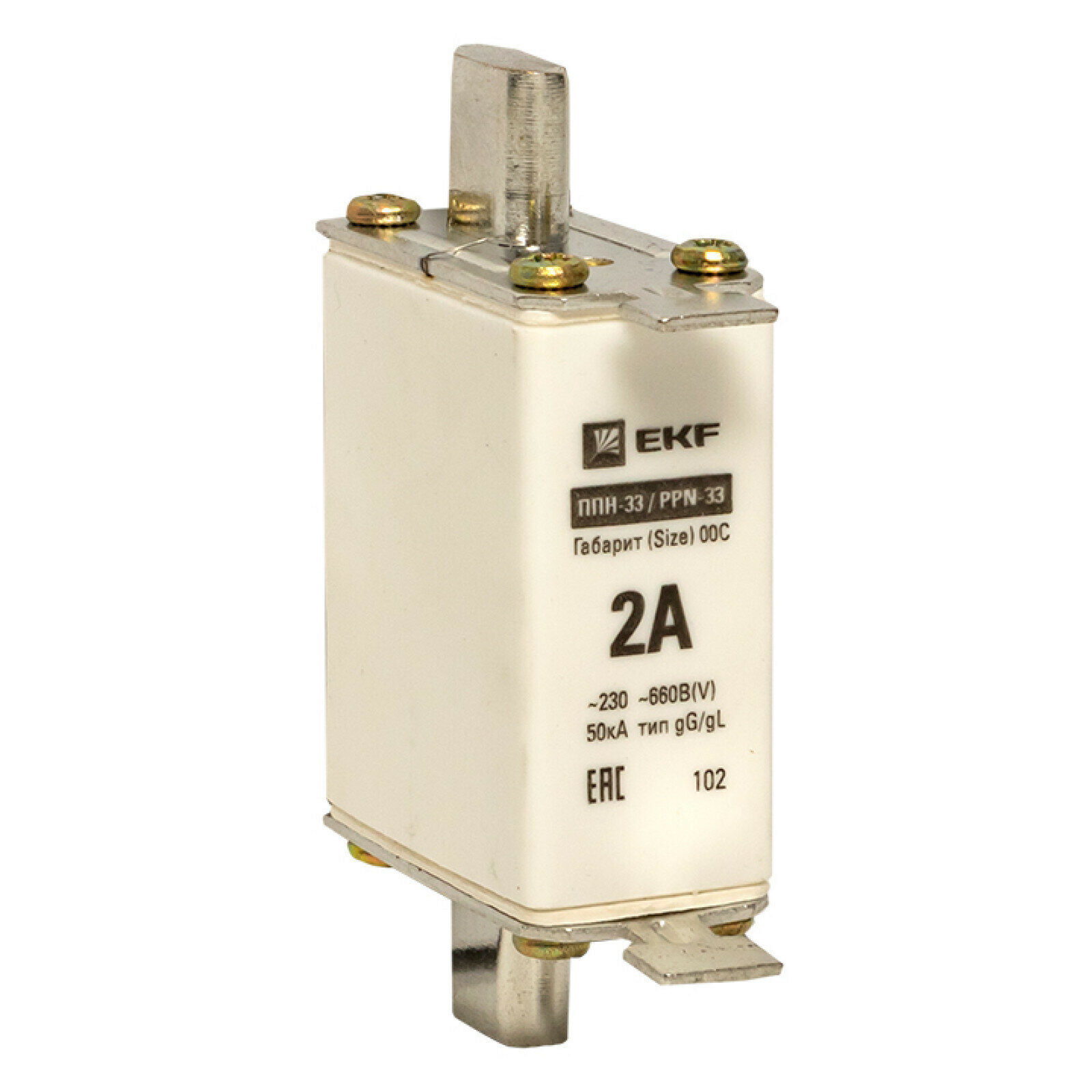 Плавкая вставка ППН-33 100/ 2А габарит 00С EKF - 1 шт