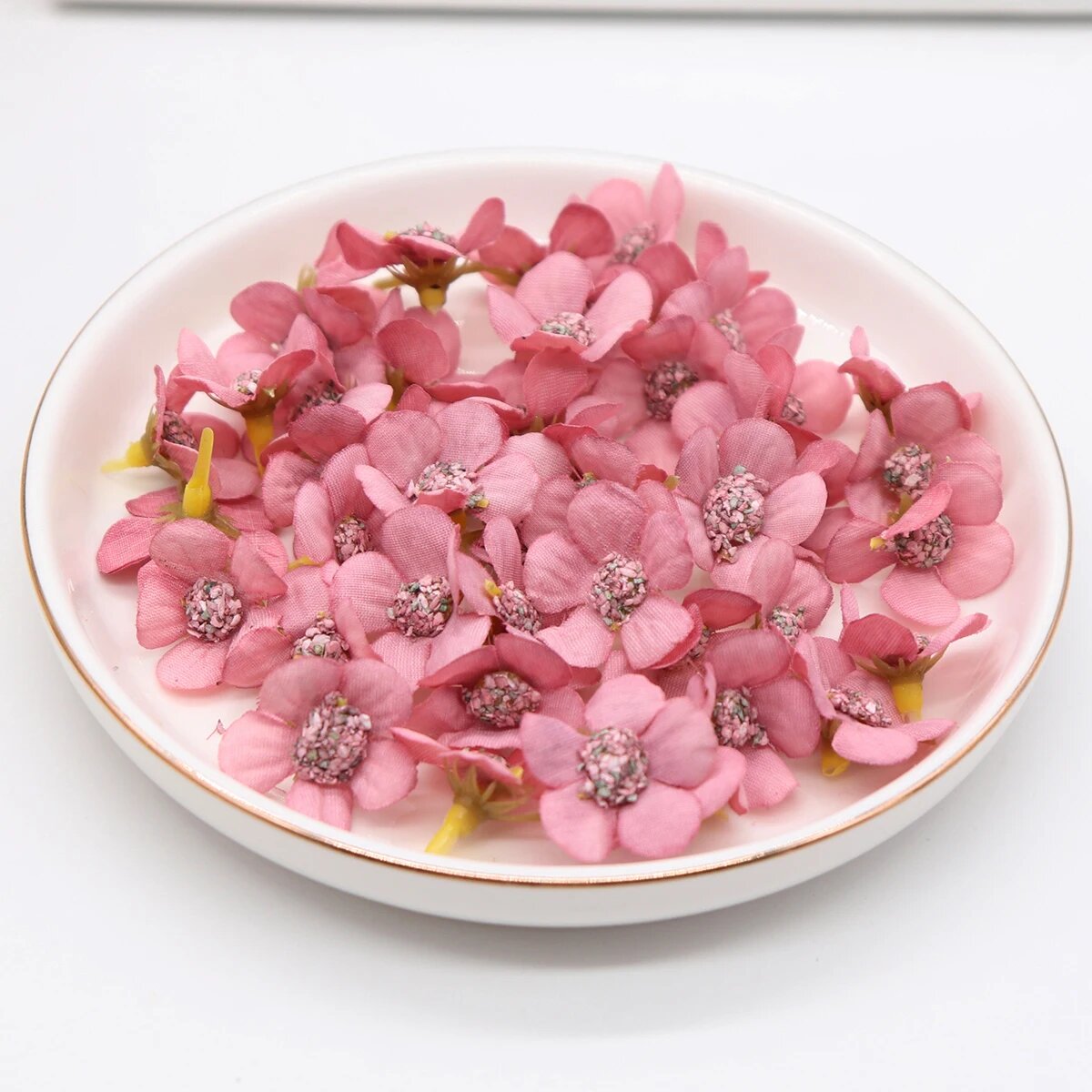 Искусственные цветы шелковые ромашки 50 шт Розовый, 2