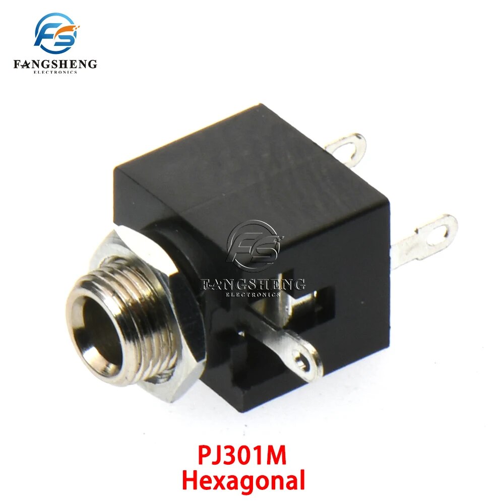 Аудиоразъем 3.5 мм PJ301M Hexagonal, 10шт