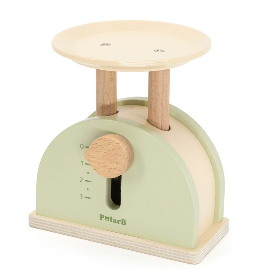 VIGA PolarB Весы зеленые с пружинным механизмом (дерево) 44243 с 3 лет